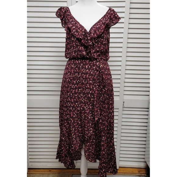 Socialite | Dresses | Small Socialite Womens Ruffled Faux Wrap Highlow ...